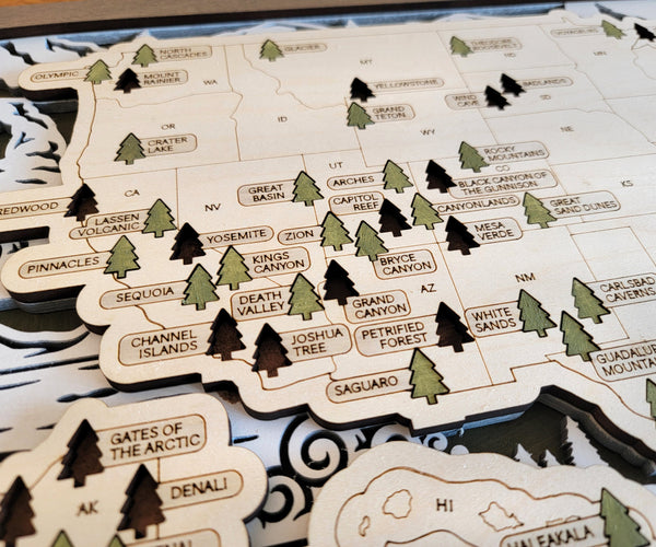 Personalized USA & National Park Maps | Custom Travel Trackers – Krista ...