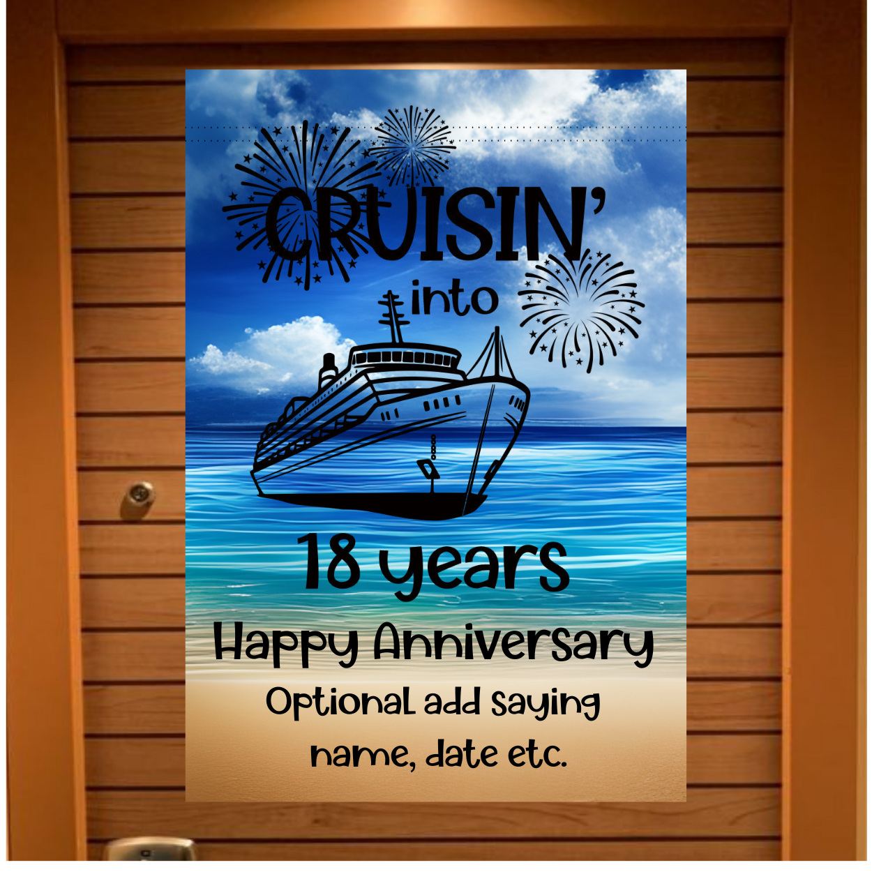 Personalized Cruise Door Banner, Custom Tropical Magnetic Stateroom De ...