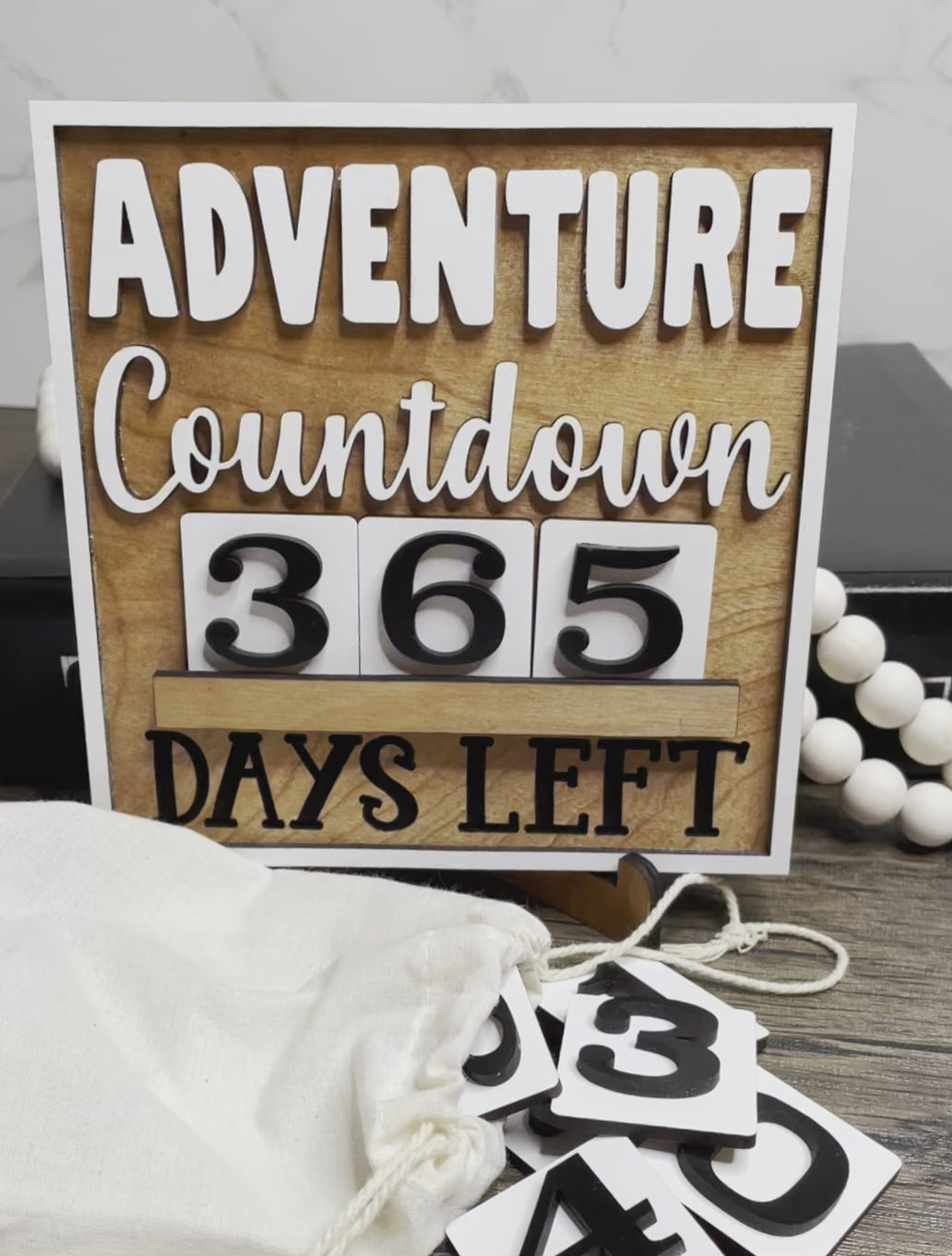 Retirement Wood Countdown Sign – Krista Custom Creations